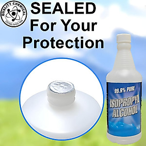 Quality Chemical - Super Premium - 99.9% Pure Isopropyl Alcohol (IPA) - Made in The USA - (4) 32 Fl Oz Bottles - Concentrated Isopropyl Alcohol 32 oz (Pack of 4)