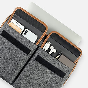 DOMISO 17 Inch Laptop Sleeve Laptop Shoulder Bag Compatible with 17.3" Dell XPS/HP Pavilion/LG Gram 17 /IdeaPad 320 / HP Omen,Dark Grey