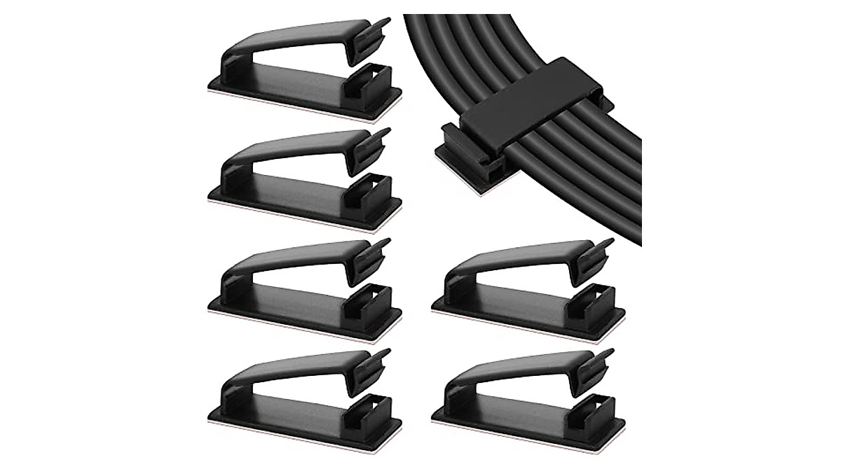 50 Pcs Self-Adhesive Cable Management Clips for Home & Office