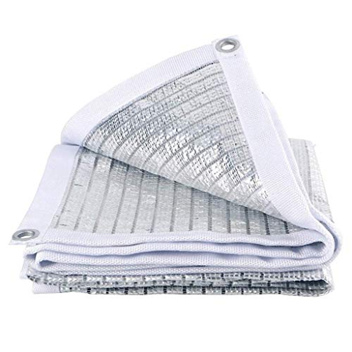 White Reflective Aluminet Shade Cloth Sunblock Shade Net UV Resistant, Premium Garden Shade Mesh Tarp Top Shade Cloth Quality Panel Flowers Plants Patio Lawn Customized