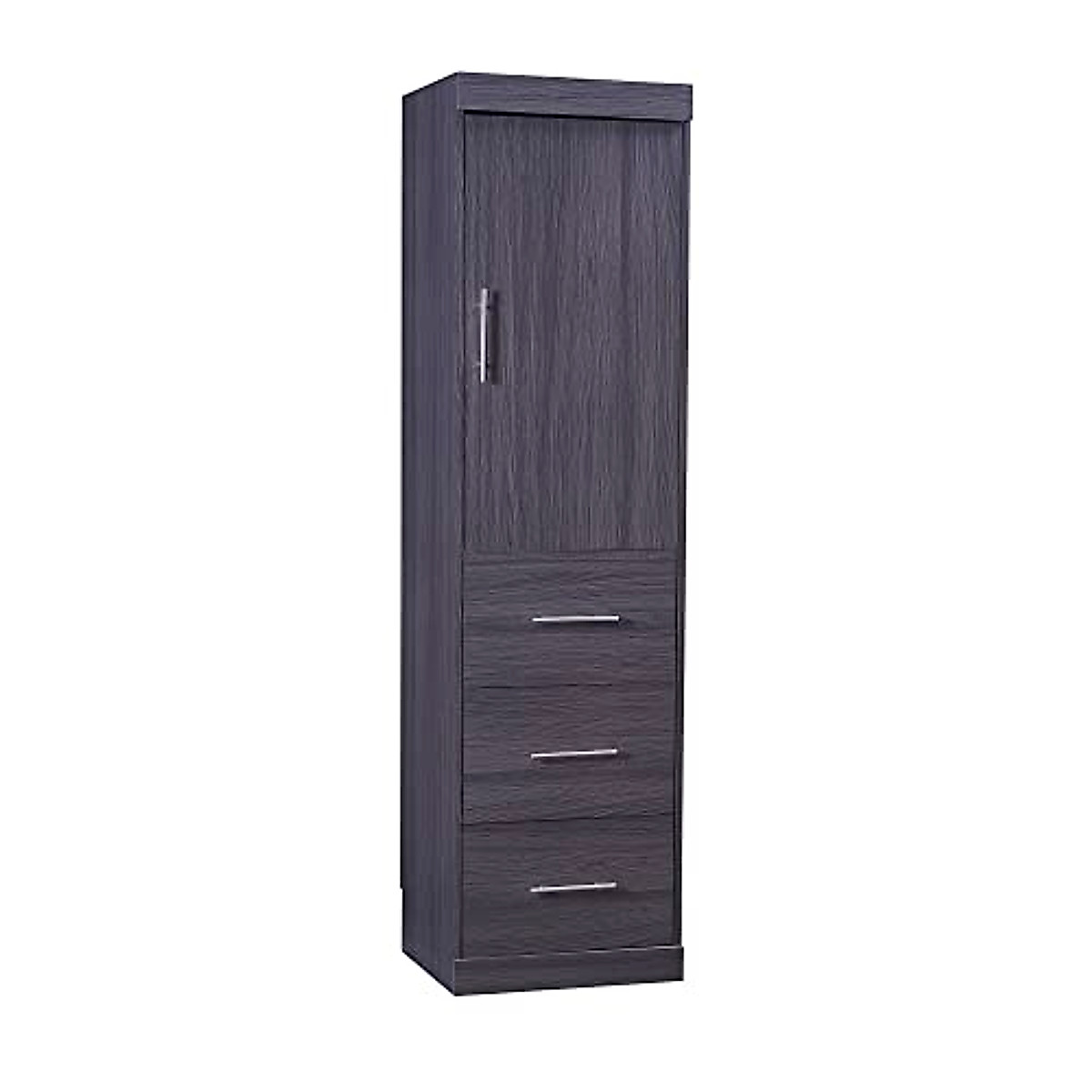 Space Saving Wall Bed Full Size Murphy Bed with Wardrobe and Drawers, Modern Storage Bed can be Folded into a Cabinet for Multipurpose Guest Room or Home Office, No Box Spring Required Easy Assembly