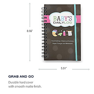 Baby’s Daily Log, Planner and Keepsake Journal- Track Feedings, Sleeping Schedules, Memorable Moments, Milestones by Kahootie Co (Brown)