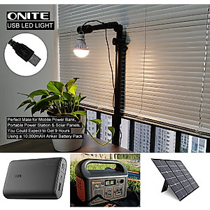 Onite USB Light, Camping Gear or Accessories, LED Camping Lights, Also for Garage Warehouse Car Truck Fishing Boat Outdoor Tent Emergency Light or Lantern, WarmWhite