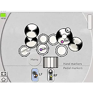 Aerodrums Portable Electronic Drum Set - Air Drum Sticks & Pedals - Practice Drum Accessory more Quiet than Pads - Full Midi Electric Drum Kit that fits a Small Tabletop or Bag - Drummer Gift