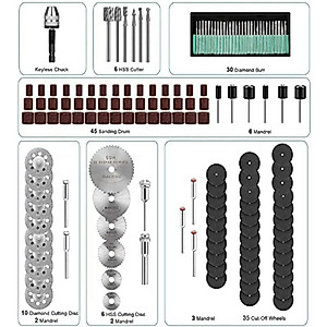 146 Pcs Universal Rotary Tool Kit Electric Grinder Sander Polisher Drill Accessories Tool Set Combination