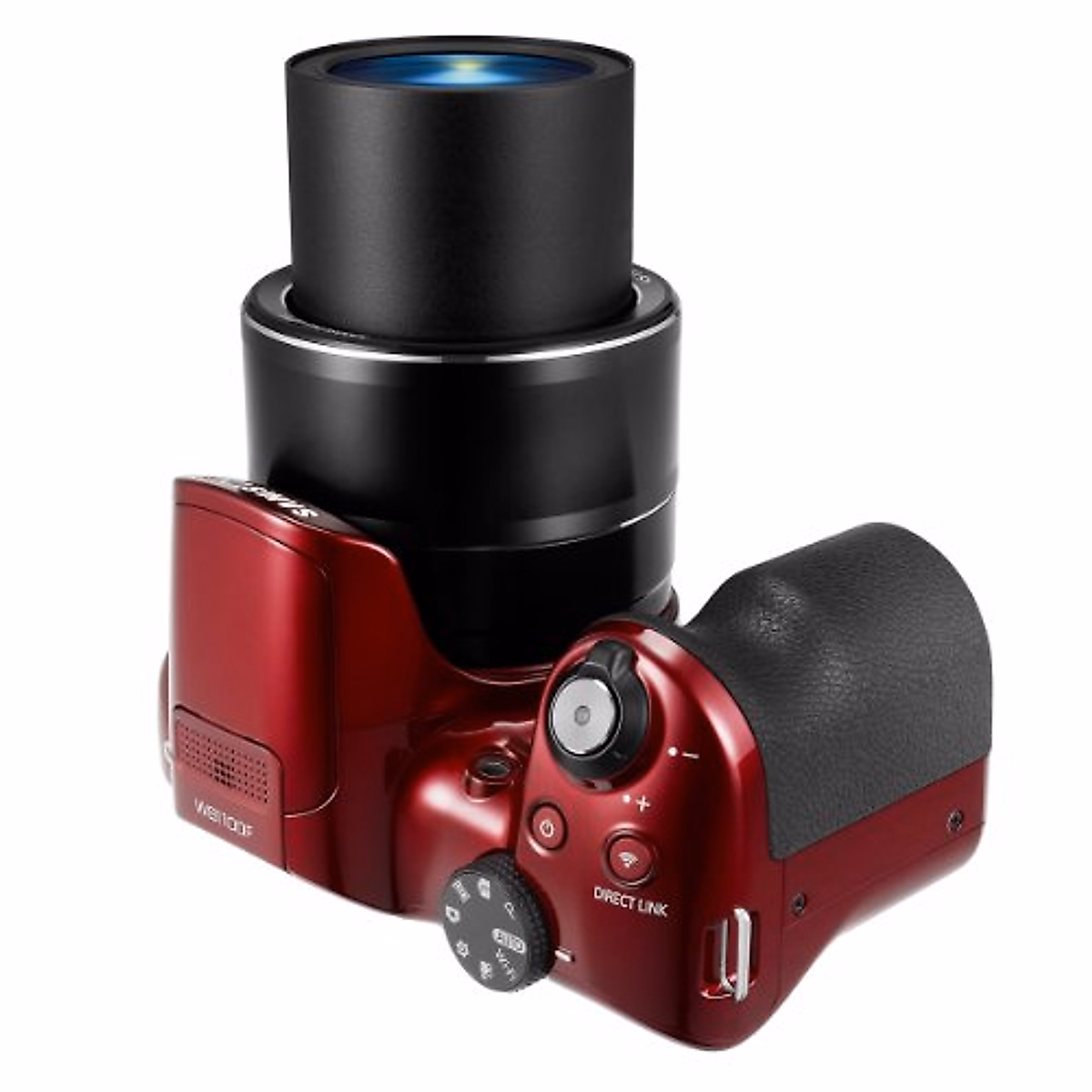 Samsung WB1100F 16.2MP CCD Smart WiFi & NFC Digital Camera with 35x Optical Zoom, 3.0" LCD and 720p HD Video (Red)