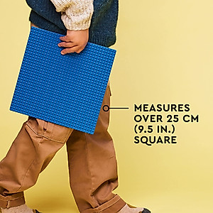 LEGO Classic Blue Baseplate Square 32x32 Stud Foundation to Build, Play, and Display Brick Creations, Great for Ocean and Water Landscapes, 11025