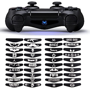 Light Bar Sticker Decal LED Cover Lightbar Decals Film Replacement for Sony PS4 PS4 Slim PS4 Pro Controller