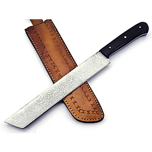 UK UNIQUE SHARP KNIVES BK-782 Handmade Stainless steel 15Inches Full Tang Hunting Knife - Beautiful Wenge Wood Handle