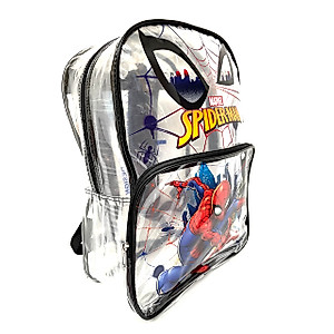 Spiderman 16'' clear pvc school backpack