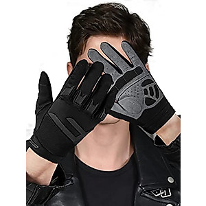 FIORETTO Mountain Bike Gloves for Men Women Motorcycle Cycling Gloves with 5MM SBR Pad Touch Screen Knuckle Protection Motocross Gloves for BMX ATV MTB Racing