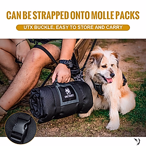 OneTigris Travel Dog Bed - Portable Waterproof Anti-Slip Dog Camping Bed, 3.6ft by 2.2ft Outdoor Indoor Mat Cushioned Plush Warm Puppy Mattresses