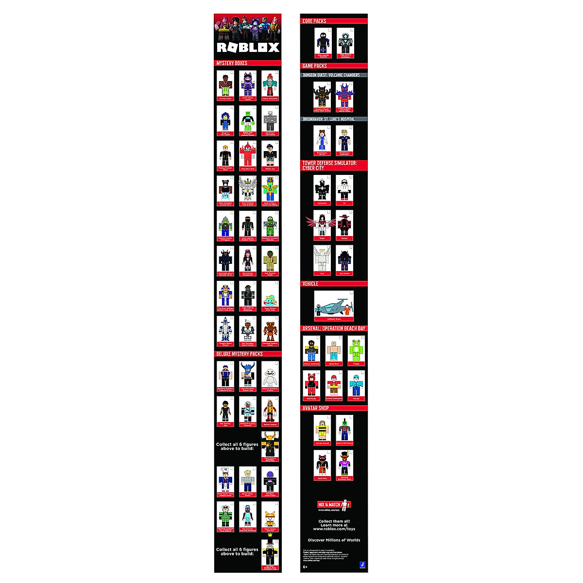 Roblox Action Collection - Series 11 Mystery Figure 6-Pack [Includes 6 Exclusive Virtual Items]