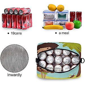 SUABO Lunch Bag for Women Men Hawaiian Hula Dancer Lunch Tote Bag with Shoulder Strap, Insulated Cooler Bag for Work, Picnic