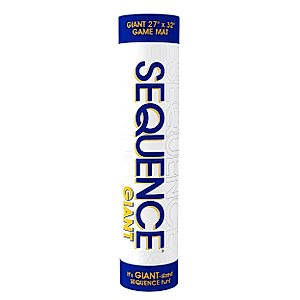 Jax Giant (aka Jumbo) SEQUENCE Game - Tube Edition with Cushioned Mat (27" x 32") Cards and Chips, Package Colors May Vary.