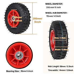 DBREAKS Heavy Duty Panel Dolly, Adjustable Door Dollys with Wheels, 10"Pneumatic Wheels, 1000LBS Capacity All Terrain Moving Cart Panel Dolly for Drywall Sheet Heavy Appliance & Material Handling(Red)