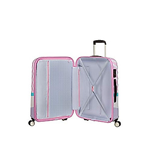 American Tourister suitcases Unisex Adult Spinner M (67 cm-64 L), Multicolour (Daisy Pink Kiss)