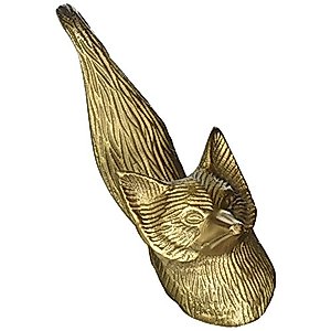 Abbott Collection Antique Brass Fox Tail Hook Small
