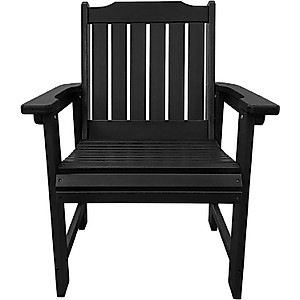 Fortune Candy HDPE Patio Dinning Chair, Outdoor Chair with 18/8 Stainless Steel Hardware, Heavy Duty 600 LBS, for Outdoor Patio Garden Yard (Carbon Black)