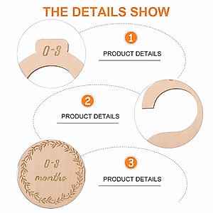 Baby Closet Size Dividers,Baby Closet Size Divider Wooden Baby Closet Organizers Hanging Closet Dividers from Newborn Infant to 24 Months for Home Nursery Baby Clothes(7 Pieces) (2)