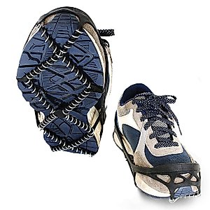 JMsDream Universal Crampons Anti Slip Ice Cleats Shoe Boot Grips for Walking on Snow and Ice Mountain Climbing Hiking Rainy Days for Adults