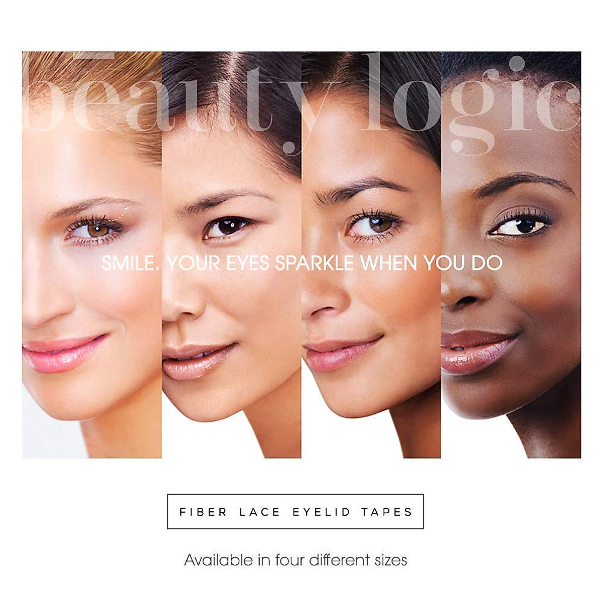 Beauty Logic USA Ultra Invisible Fiber Lace Eyelid Lift Kit 120pcs Blends in with Skin No Glare Non Surgical Instant Eyelid Lifting for Hooded Droopy Uneven Mono-Eyelids Latex Free Adhesive (Medium)