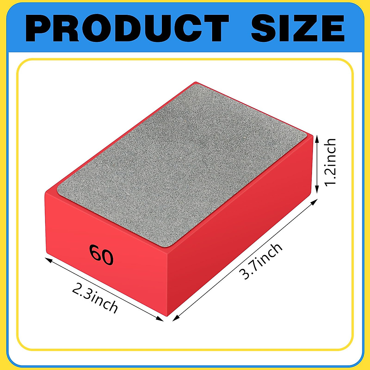 Dimsile 7 Pcs Diamond Hand Polishing Pads 60/100/200/400/800/1500/3000 Grit Diamond Sanding Pads Wet and Dry Sanding Block with Sponge Backing for Glass Tile Stone Concrete Granite Marble Ceramics