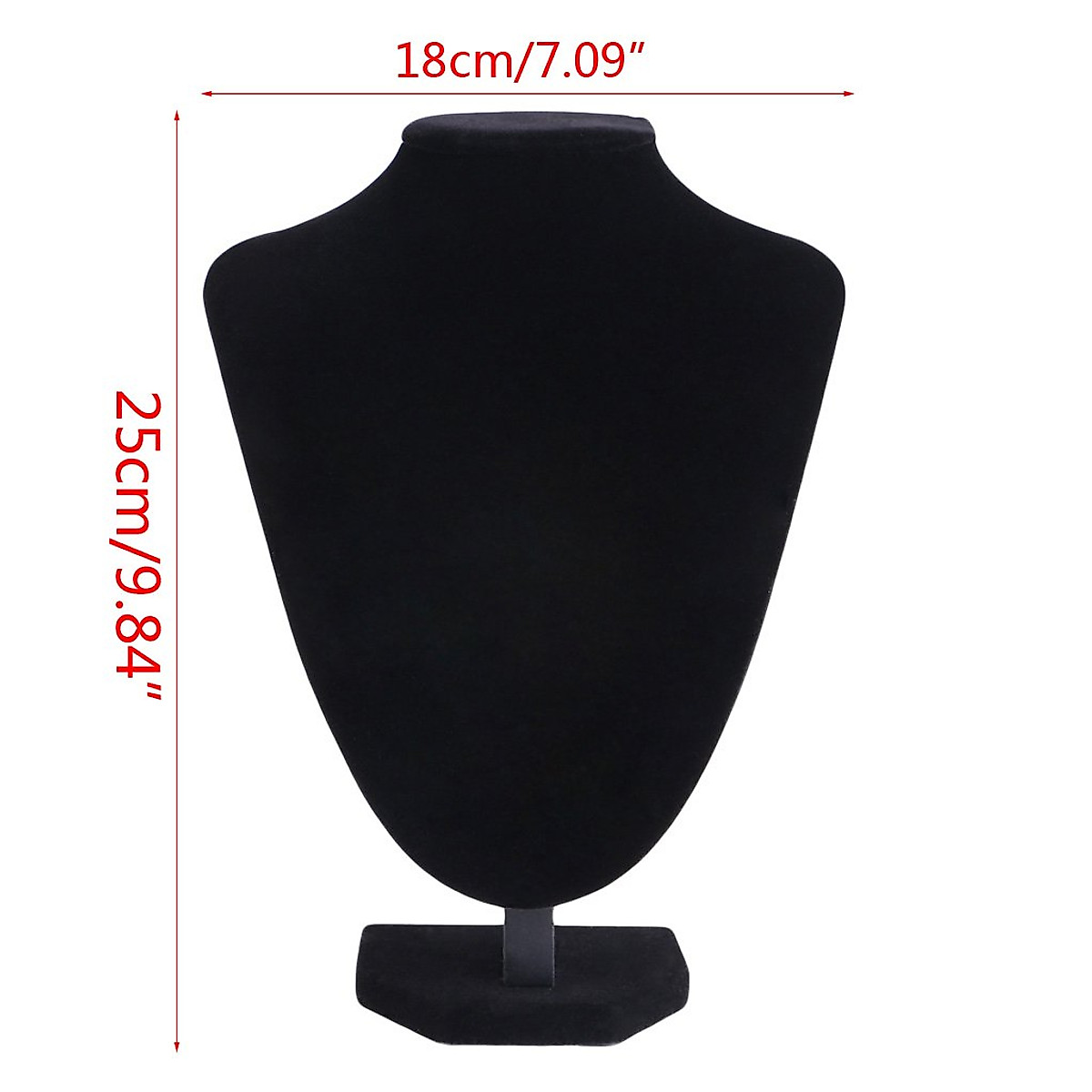 AOOOWER Velvet Fabric Necklace Jewelry Display Model Bust Stand Necklace Mannequin Bust Jewelry Organizer Displays Rack