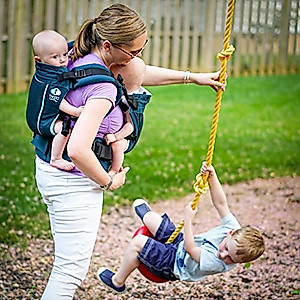 TwinGo Carrier - Air Model - Classic Black - Great for All Seasons - Breathable Mesh - Fully Adjustable Tandem or 2 Single Baby Carrier for Men, Woman, Twins and Babies 10-45 lbs
