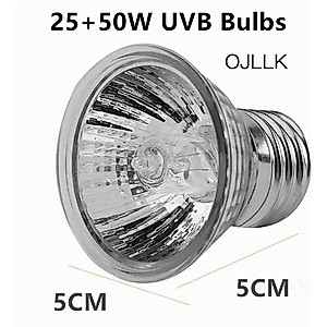 Reptile Tortoise UV Heat Lamp 25W 50W E27 Turtle Heating Lamp Basking Lamp UVA UVB Lizard Light Bulbs for Aquarium Turtle Tank Terrariums (4 PCS)