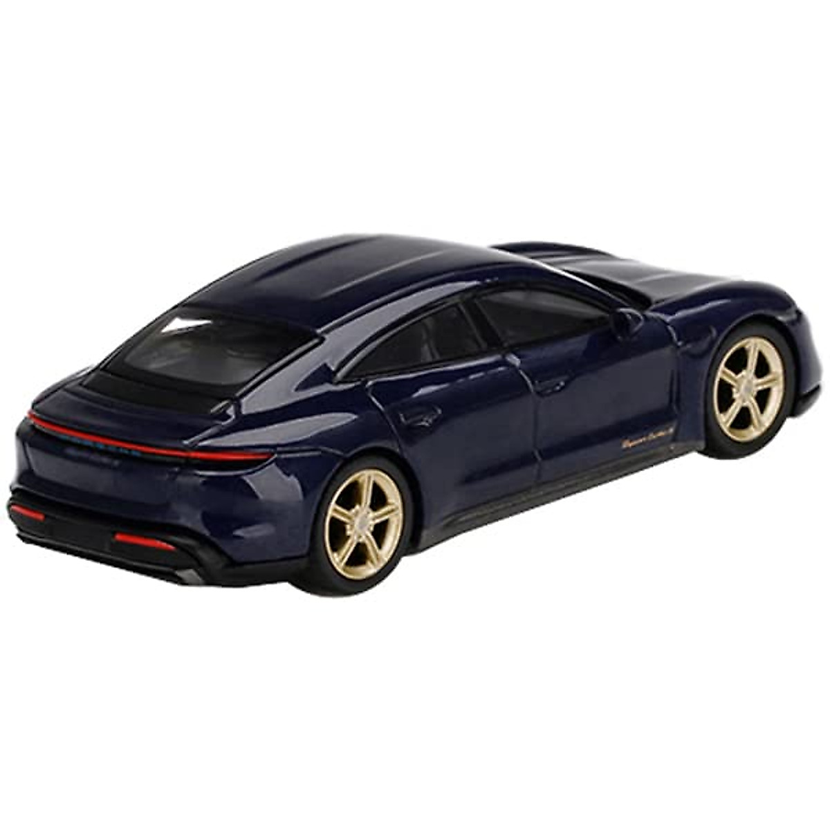 Truescale Miniatures Taycan Turbo S Gentian Blue Metallic Edition to 2400 Pieces Worldwide 1/64 Diecast Model Car by True Scale Miniatures MGT00339