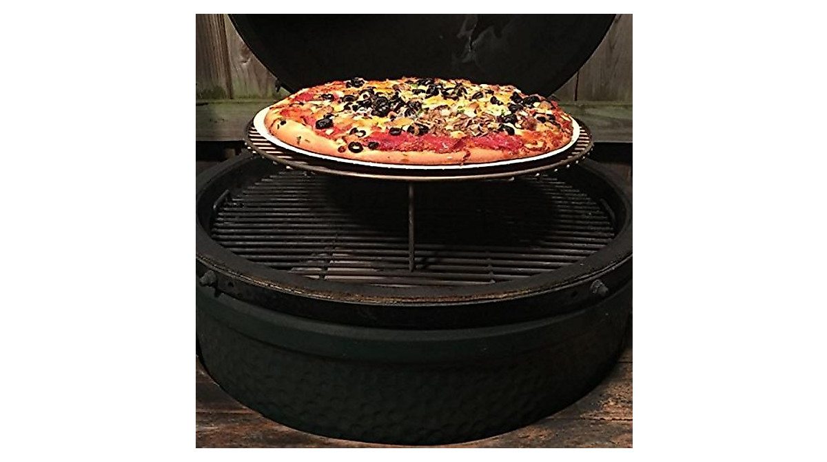 Aura outdoor products Stack Rack Grill Extender for Big Green Egg ...