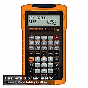 Calculated Industries 4088 Machinist Calc Pro 2 Advanced Machining Calculator | Speeds and Feeds, DOC, LOC and WOC for Materials and Tool settings | Machinists, Setters, Tool & Die Makers, Shop Owners