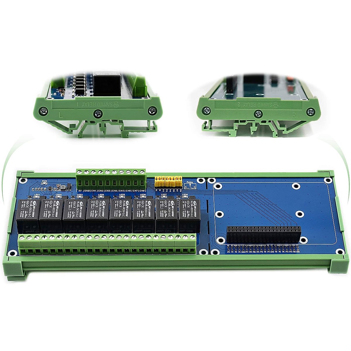 8 Channel Relay Module Board for Raspberry Pi 4B/3B+/3B/2B/A+/B+/Zero,Jetson Nano 8-CH Relays Loads up to 5A 250V AC or 5A 30V DC
