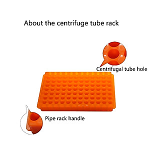 KINNOSE Tube Rack Double Panel 96-Well Polypropylene PCR Centrifuge Tube Holder for Microcentrifuge Tubes 0.2/0.5/1.5/1.8/2.0ml 3Pcs