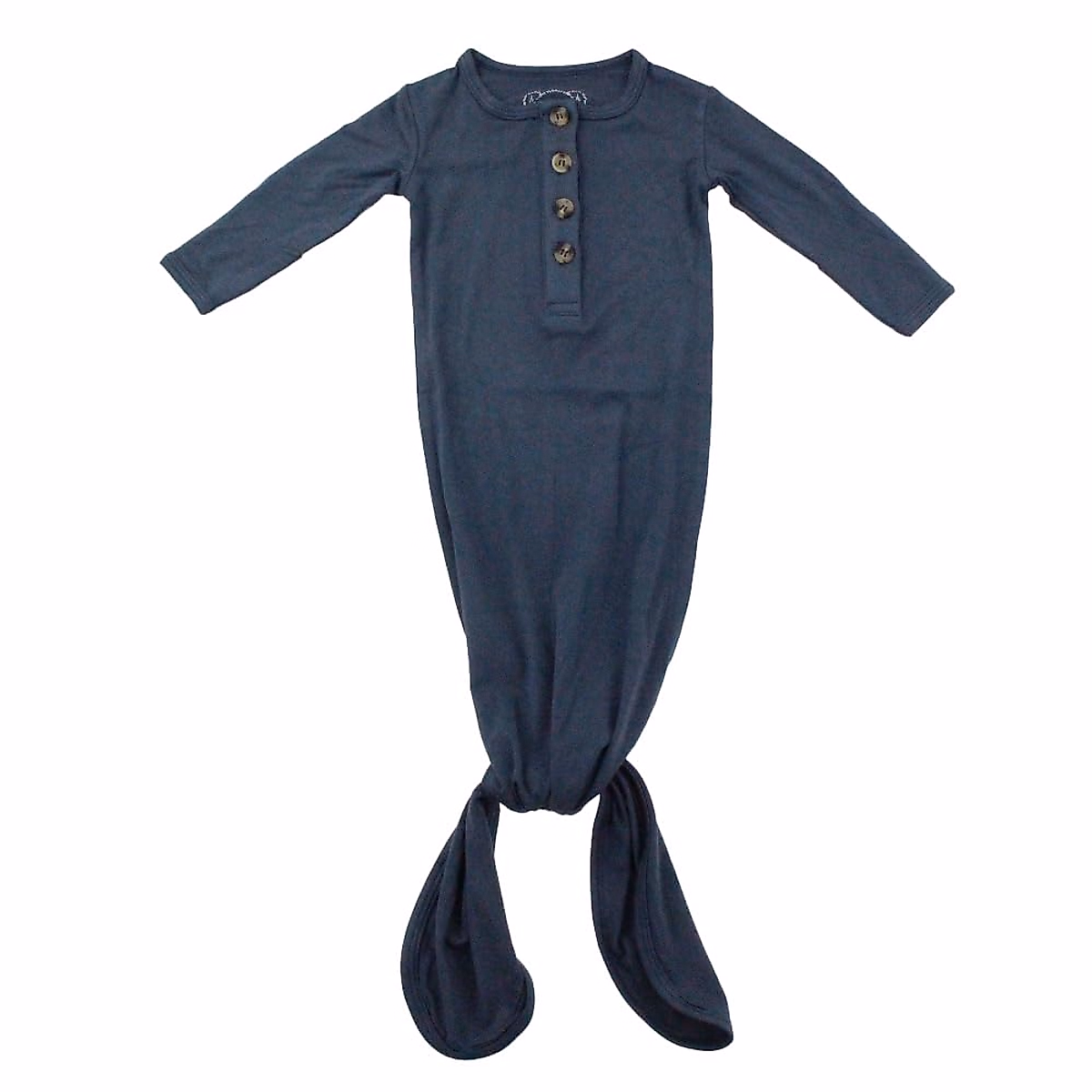 Nuzzly Baby Knotted Gown | Super Soft & Stretchy | Newborn Girl/Boy | Gender Neutral | Size 0-3 Months (Shadow)