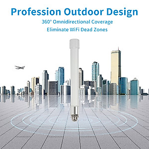 Nelawya WiFi Antenna Dual Band 2.4GHz 5GHz 5.8GHz 8dBi RP-SMA SMA Male Outdoor Indoor Antenna with 10ft KMR195 Cable for WiFi Router Hotspot Security IP Camera