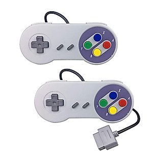 Kinyanco 2-Pack Replacement SNES Controller Super Controllers, Game Controller Gamepad for SNES Original Super Entertainment System