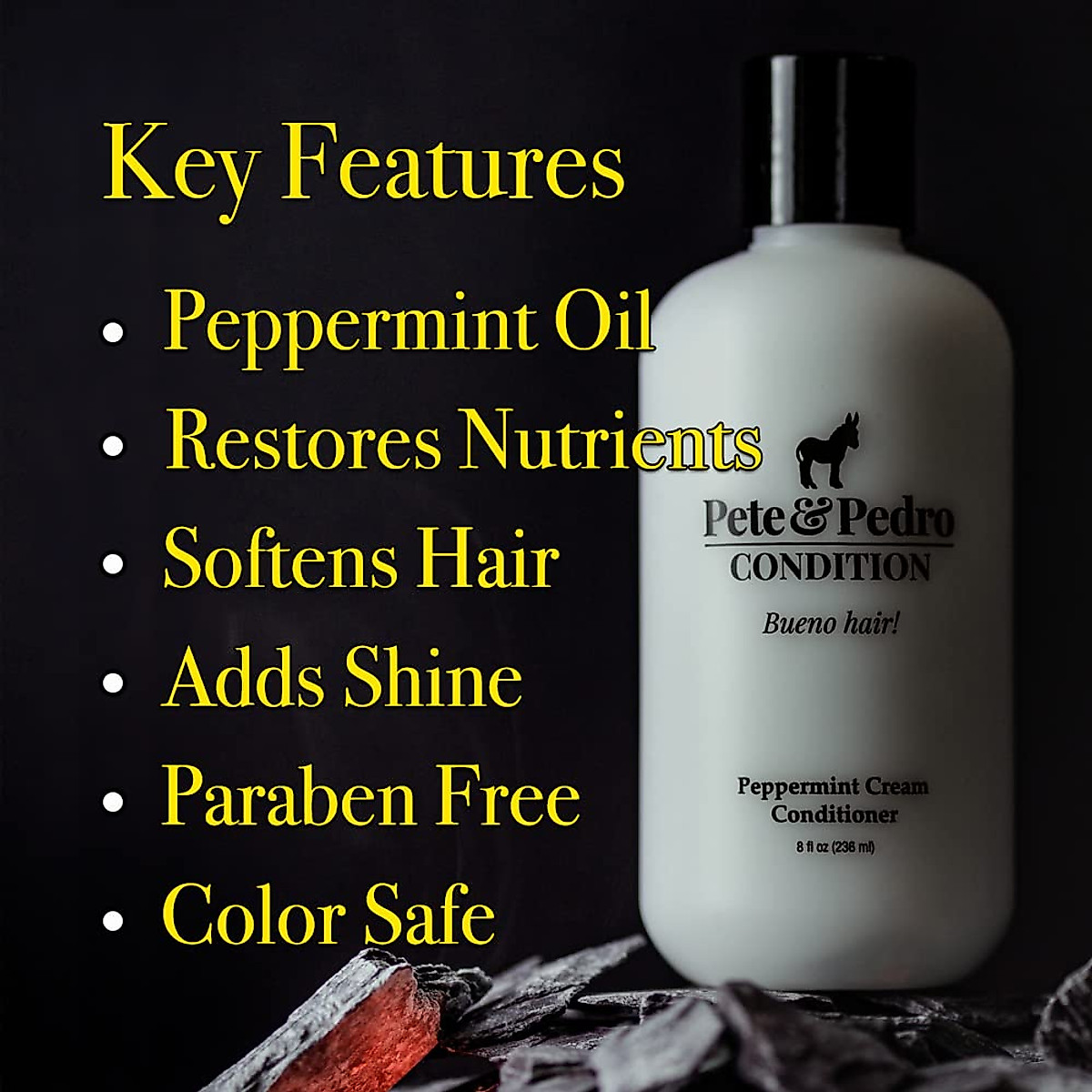 Pete & Pedro HYDRATE and CONDITION Hair Care Set | Argan Oil Moisturizing Shampoo and Hydrating Peppermint Conditioner For Men & Women | As Seen on Shark Tank, 8.5 oz. Each