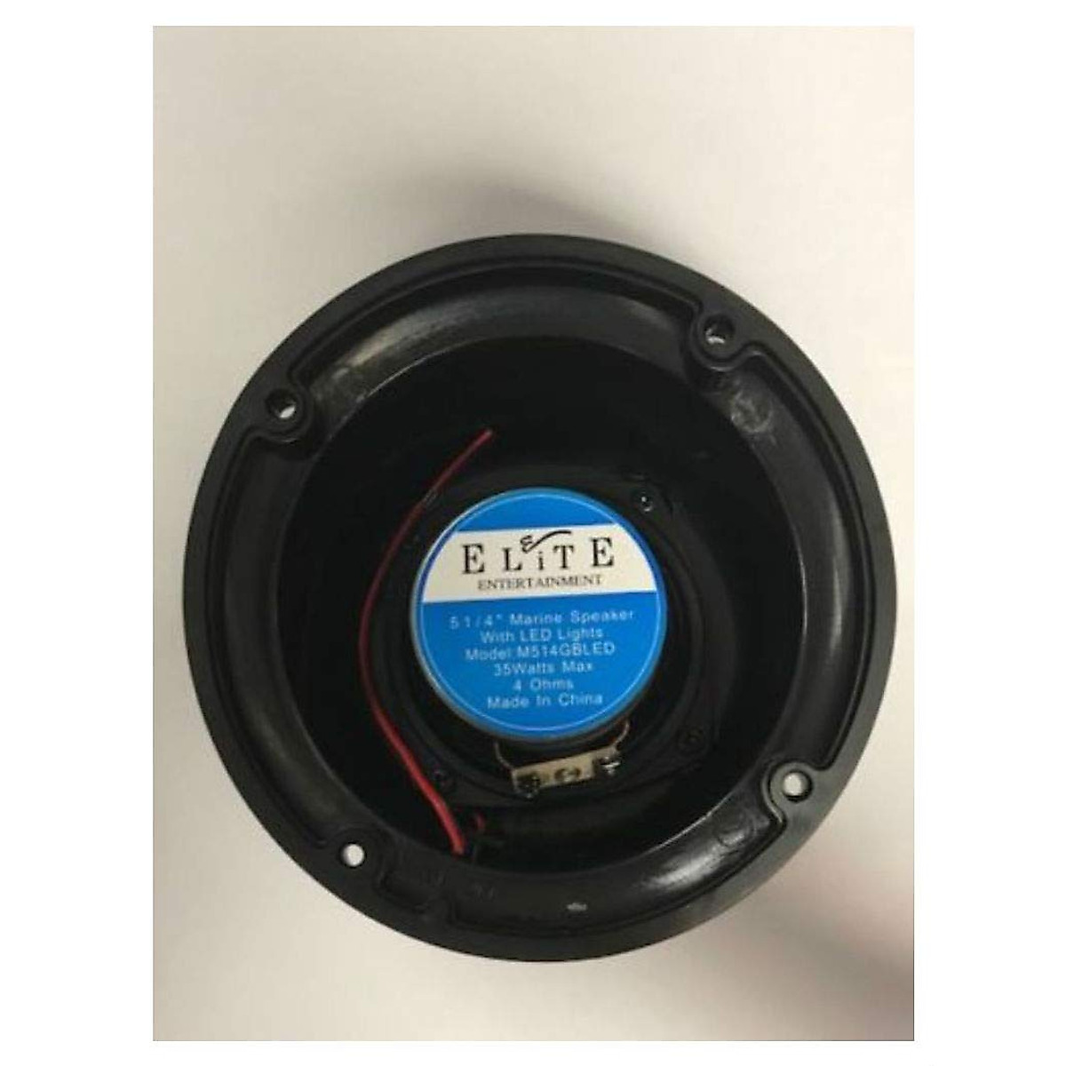 KCHEX 2 Black Wavy Blue LED 5.25" Flush Mount Speaker UV Waterproof