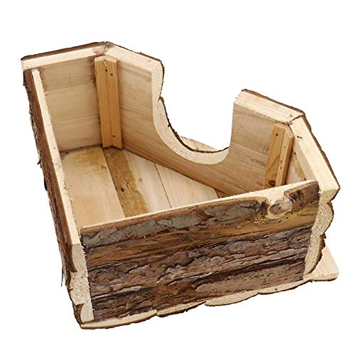 SING F LTD Beautiful and Cute Nest Playground House for Hamsters Hedgehog Wooden House Circular Sector Corner Cage 31x21x13cm