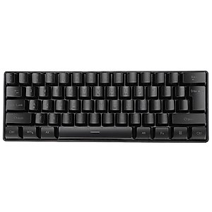 Acogedor Backlit Mechanical Gaming Keyboard,Mini Compact Wired 61 Keys Keyboard with Ergonomic Design,USB Portable PC Keyboard for Home Office Laptop Work Gaming