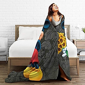 Christmas Blanket Cute Mouse Bow Blanket Ultra Soft Warm Throw Blanket for 50"X40" Fade Resistant Kawaii Cartoon Character Fuzzy Bedding for Traveling Camping Couch Sofa Gifts A- 14