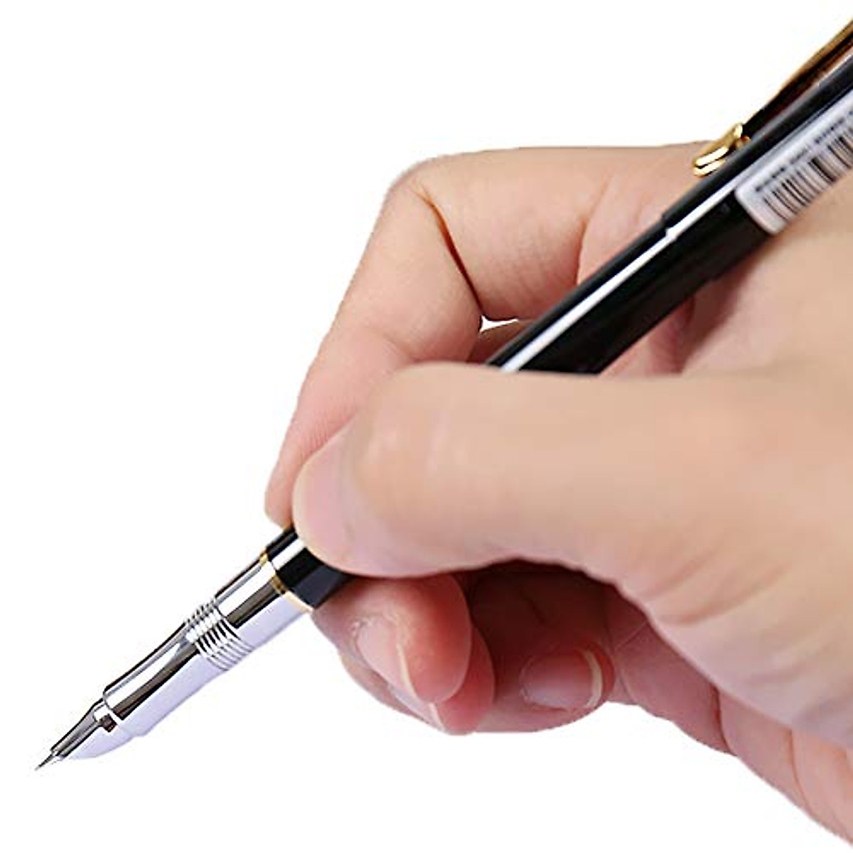 Deli Stainless Steel Fountain Pen, Medium Nib, for School Office Supplies Stationery Elegant Writing (S681)
