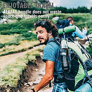 ALAFAT Tumbler Handle for 30 oz Yeti Rambler Cooler Cup, Rtic Mug, Sic, Ozark Trail Grip and more Tumbler Mugs - BPA FREE (Black-CUP NOT INCLUDE)