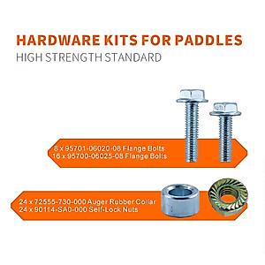 BOSFLAG 1003375 Paddles with 23161-952-771 Belt 22431-727-013 Belt Replaces Honda 1003391, 72521-730-003, 72552-730-003 for Honda hs35 Snowblower Parts, Honda HS35 Paddles, Honda HS35A Paddles