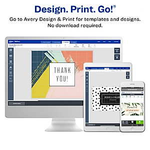 Avery Printable Cards, Inkjet Printers, 120 Cards, 4.25 x 5.5, Heavyweight, Textured (3380)