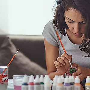 Fine Detail Brushes for Miniatures - 12 Pieces Model Paint Brushes for Acrylic, Watercolor - Airplane Kits, Ceramic, Plastic Model, Warhammer 40k