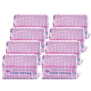 Littleforbig Adult Printed Diaper 80 Pieces (8 Packs) - Little Fantasy (Medium 28"-38")