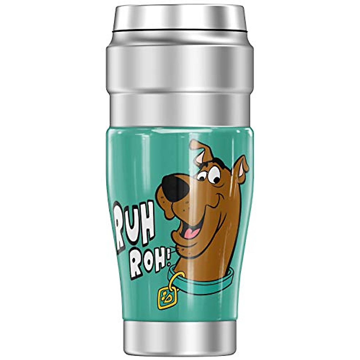 THERMOS Scooby-Doo Ruh Roh Face, STAINLESS KING Stainless Steel Travel Tumbler, Vacuum insulated & Double Wall, 16oz